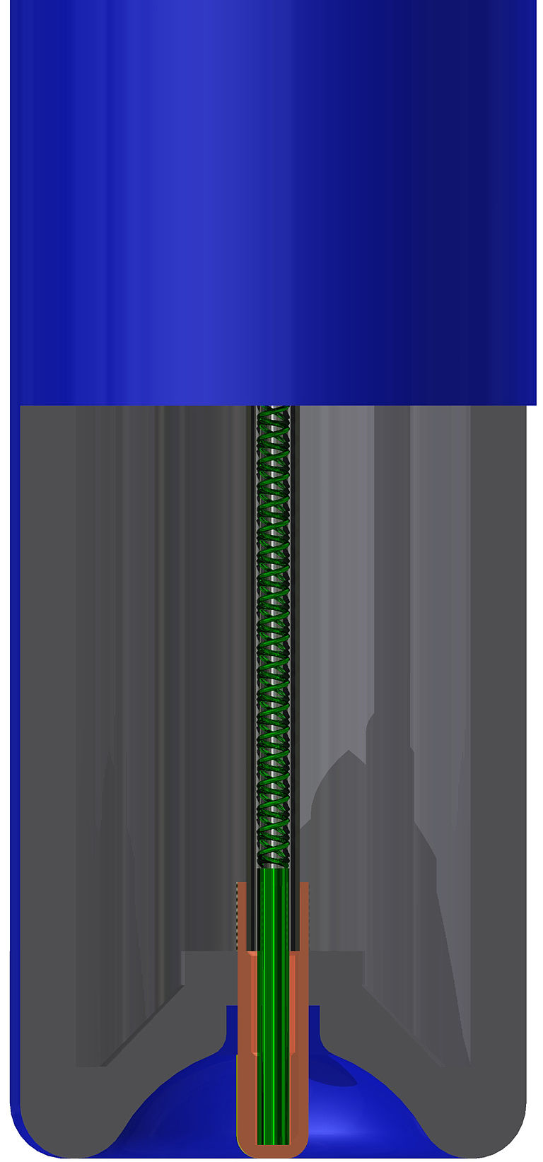 Baffle with concave end